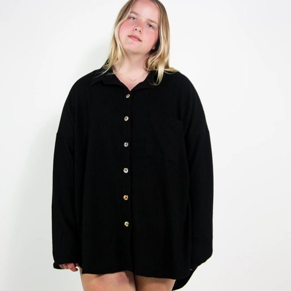 Blumin | Tops | New W Tags Blumin Ribbed Oversized Button Up Long ...